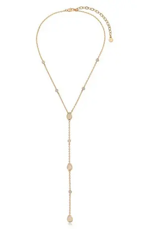 Ettika Ettika Dewdrop Y-Necklace Opal