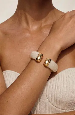 Ettika Carved Relic Cuff Bracelet
