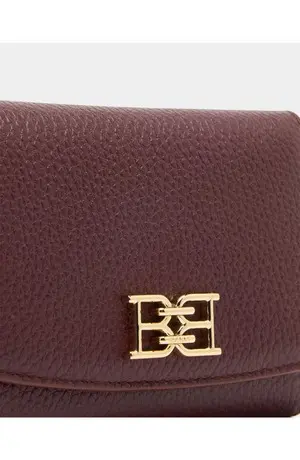 Bally Wallet In Dark Bordeaux Grained Leather