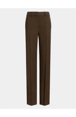 Bally Straight-leg Pants In Fluid Gabardine - Green