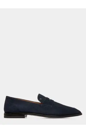 Bally Westminster Loafer In Suede Leather - Blue