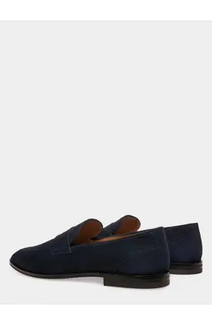 Bally Westminster Loafer In Suede Leather - Blue