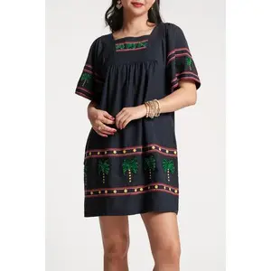 FRANCES VALENTINE Picnic Mini Dress - Navy/multi