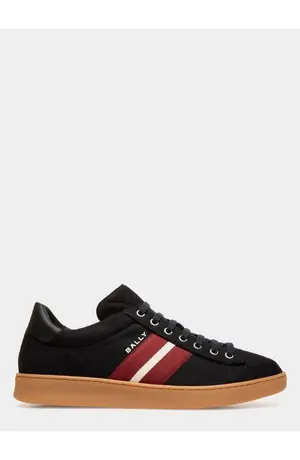 Bally Tennis Sneaker In Wool Fabric And Leather - Blue