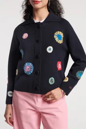 FRANCES VALENTINE Bon Bon Embroidered Cardigan