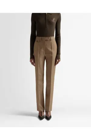 Bally Tailored Straight Leg Plaid Pants