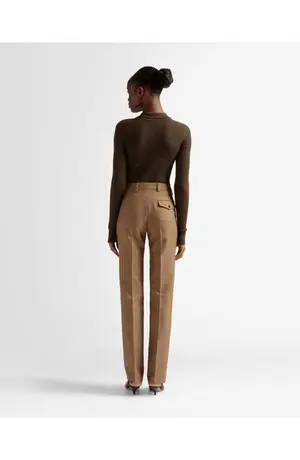 Bally Tailored Straight Leg Plaid Pants