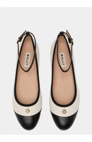 Bally Ysla Ballet Flat - White