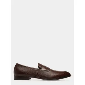 Bally Webb Leather Loafers In Deer Leather - Brown