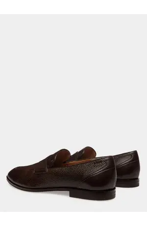 Bally Westminster Loafer In Deer Leather - Ebano 21