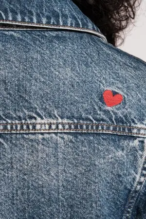 FRANCES VALENTINE Taylor Sweetheart Denim Jacket - Navy