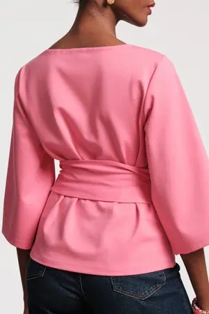 FRANCES VALENTINE Whitney Wrap Top