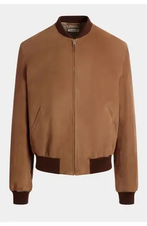 Bally Bomber In Suede - Brown