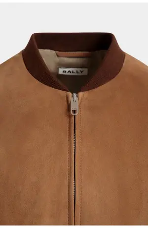Bally Bomber In Suede