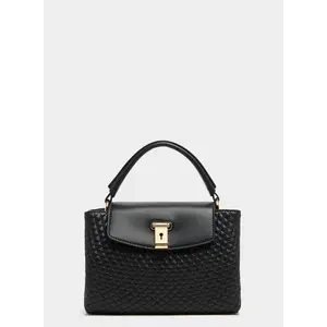 Bally Lock Me Small Top Handle Bag In Quilted Leather - Black