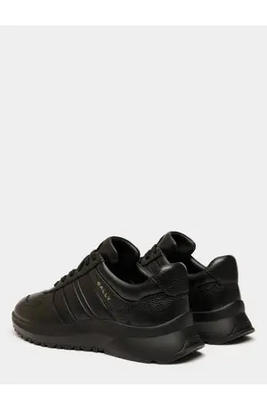 Bally Outline Leather Sneakers - Black/black