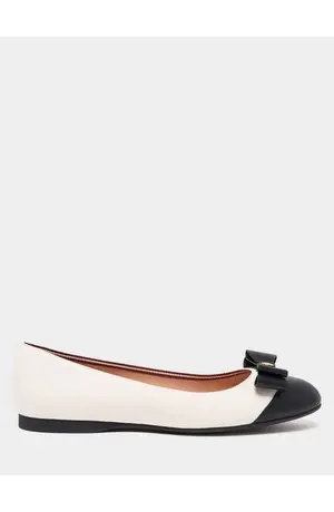 Bally Ysla Ballet Flat In Leather - White