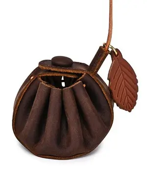 OLD TREND Buki Genuine Leather Mini Charm - Dark Brown