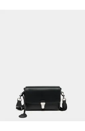 Bally Capitol Crossbody Bag In Grained Leather - Black+palladio