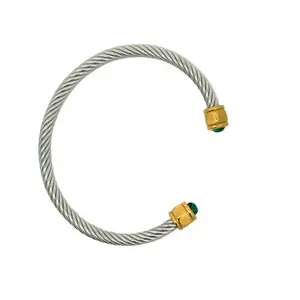 GEMINI JEWELRY Open Cable Cuff Bracelet