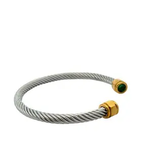 GEMINI JEWELRY Open Cable Cuff Bracelet