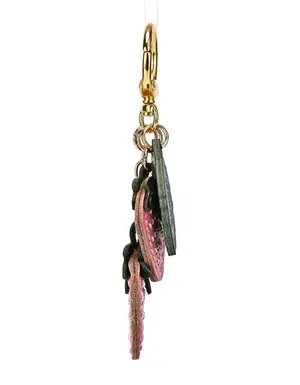 OLD TREND Strawberry Leather Keychain Charm - Blush