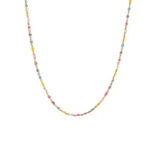PIP POP Enamel Bead Necklace - Rainbow