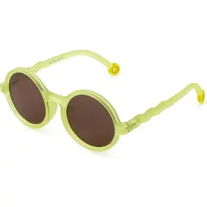 OLIVIO Youth Round Sunglasses Lime Green