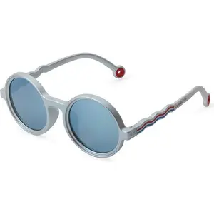 OLIVIO Youth Round Sunglasses Medallion Platinum