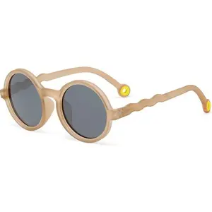 OLIVIO Youth Round Sunglasses Sand Beige