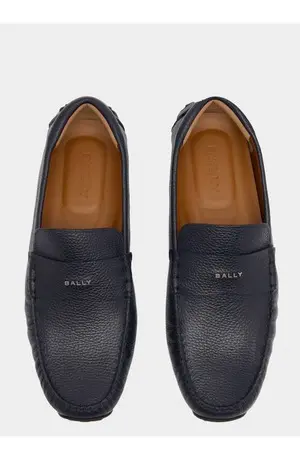 Bally Pilot Driver In Bovine Leather Lined With Leather