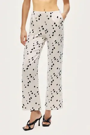 NOCTURNE Printed Wide-leg Pants - Multi-colored
