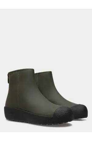 Bally Curling Bootie In Rubberized Calf Leather