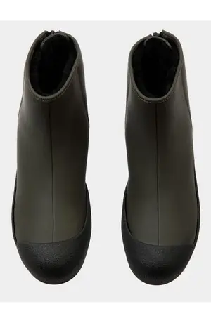 Bally Curling Bootie In Rubberized Calf Leather