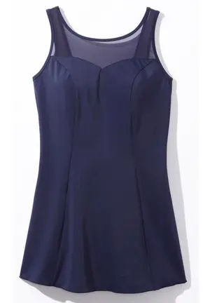 SWIM 365 Mesh Trim Swim Dress