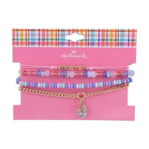 HALLMARK 4-piece Easter Bracelet Set - Pink