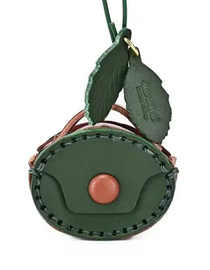 OLD TREND Oval Genuine Leather Two Tone Mini Charm - Green