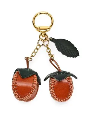 OLD TREND Simi Leather Fruit Key Charm - Caramel