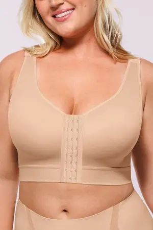 SHAPELLX Airslim® Unlined Wireless Back Support Bra - Medium Beige