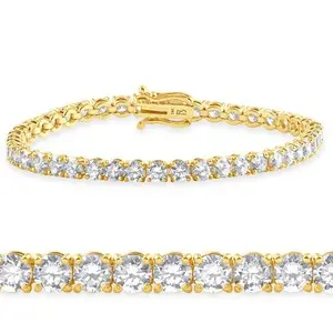 BLISS DIAMOND 10 Ct Lab Grown Diamond Tennis Bracelet 14k Gold 7 - 14k Yellow Gold