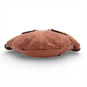 BOLSA NOVA Baby Bella Washed Italian Leather Belt Bag - Cognac