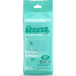 THE LICKER STORE Hypoallergenic Mini Dog Body Wipes With Aloe - White - 1pack (48ct)