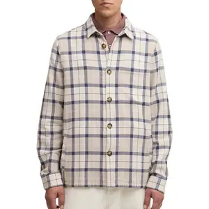 Barbour Vennel Texture Tartan Overshirt - Oban Mist Tartan