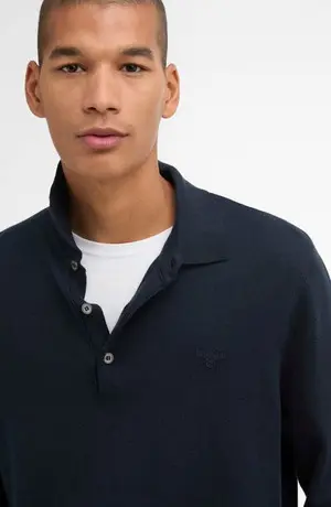 Barbour Long Sleeve Cotton Polo