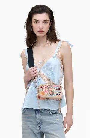 Marc Jacobs The Punk Scribble Snapshot Crossbody Bag