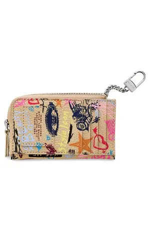 Marc Jacobs The Punk Scribble Top Zip Multi Wallet - Beige Multi