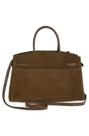 DEMELLIER The Midi Hudson Suede Satchel