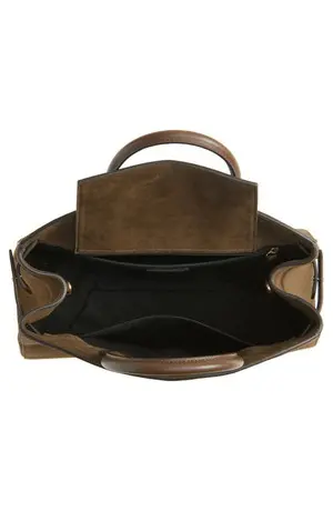 DEMELLIER The Midi Hudson Suede Satchel
