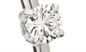 Lana Jewelry Scattered Diamond Wire Hoop Earrings - White Gold