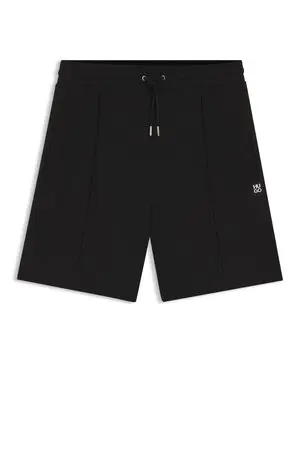Hugo Shorts With Stacked-logo Trim - Black